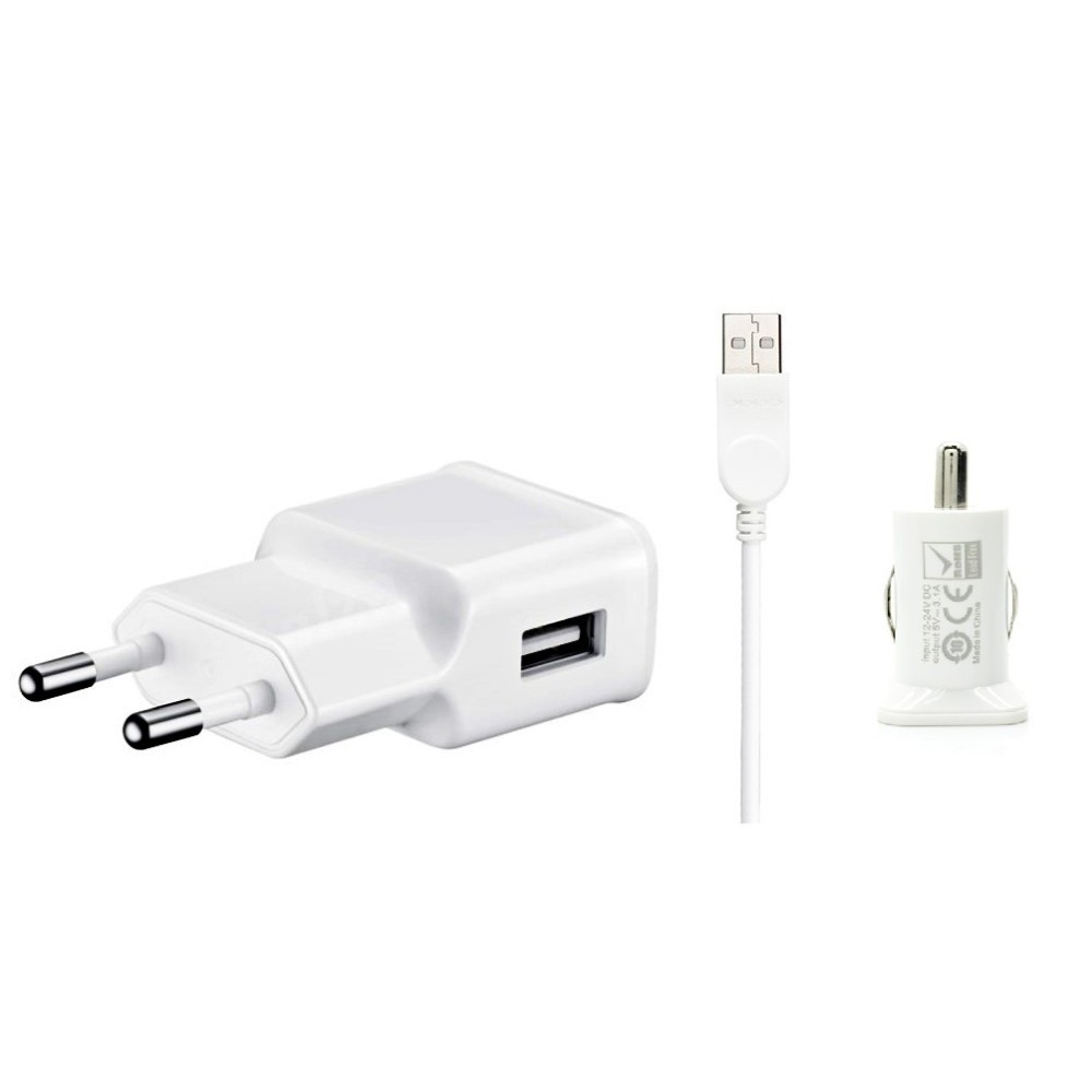 3 in 1 Charging Kit for Coolpad Cool 30 Play with Wall Charger, Car ...