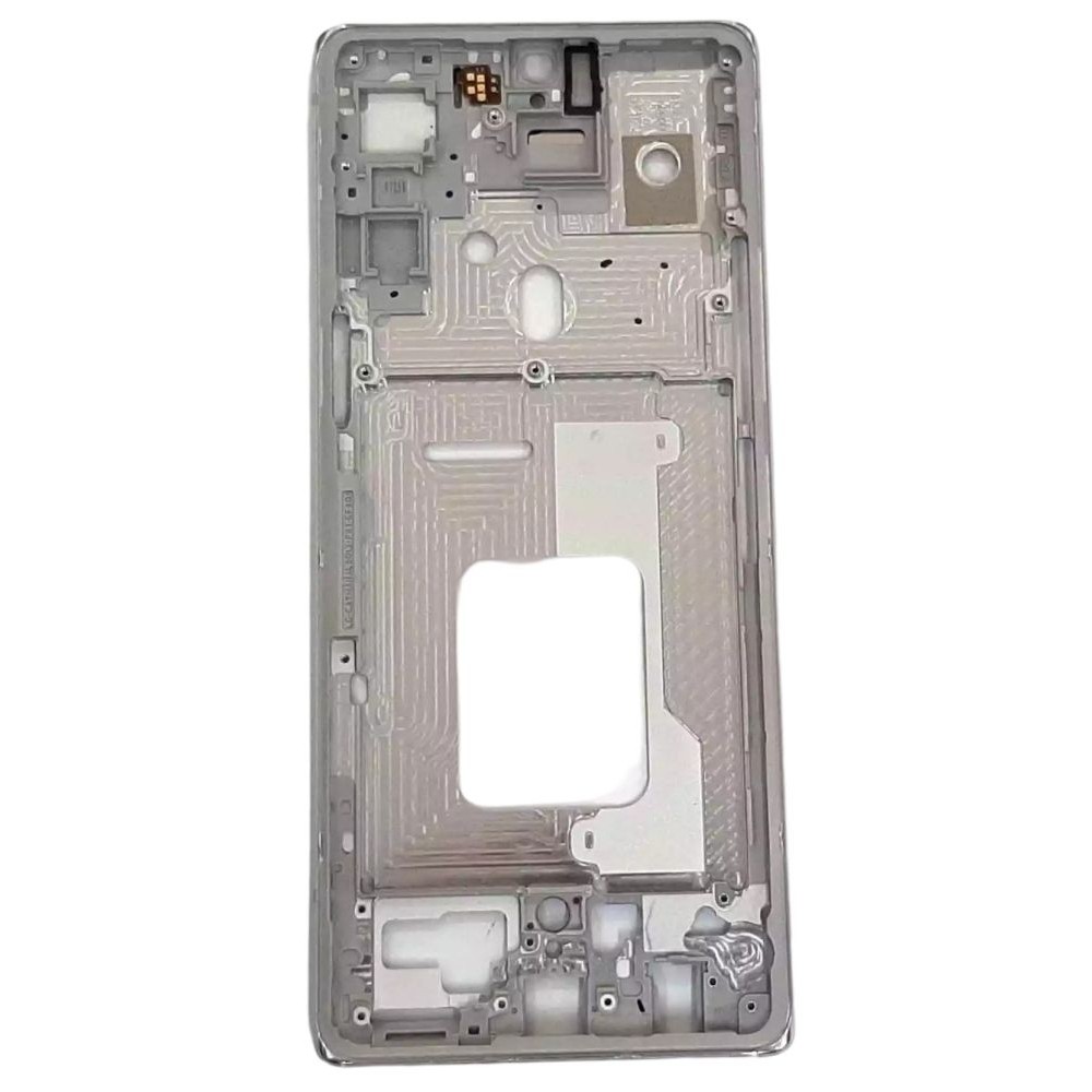LCD Frame Middle Chassis for LG Velvet 5G - White by Maxbhi.com